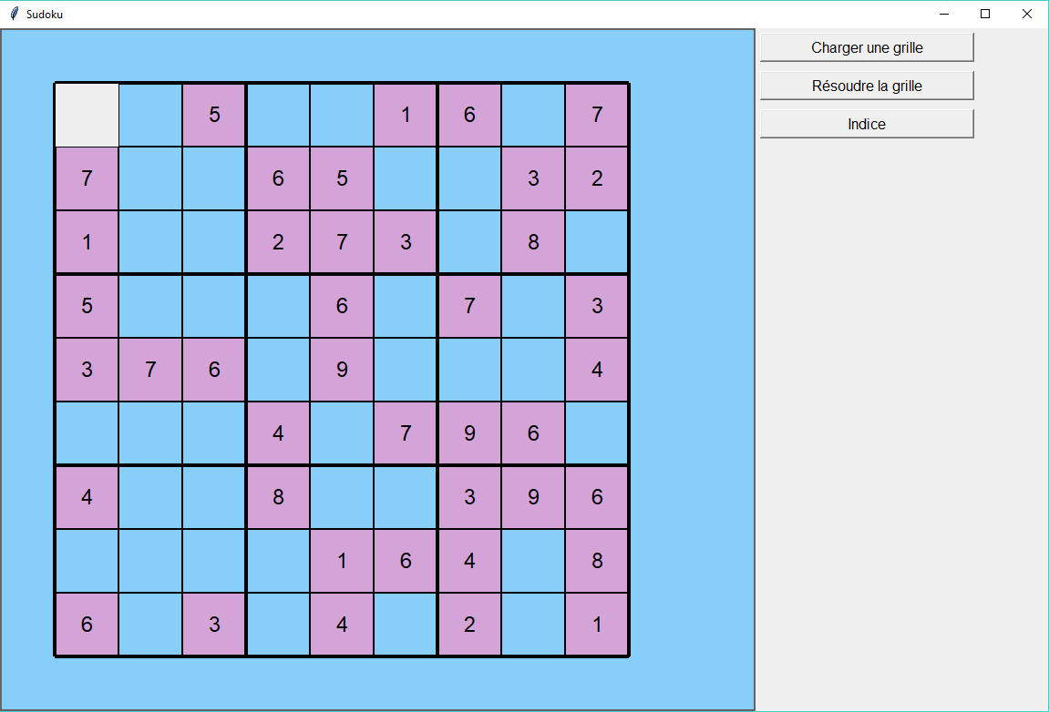 Terminale NSI : projet sur les jeux de réflexion : Sudoku